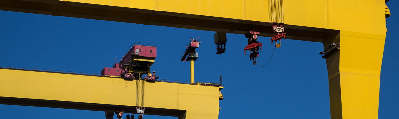 The Samson and Goliath Cranes parking
